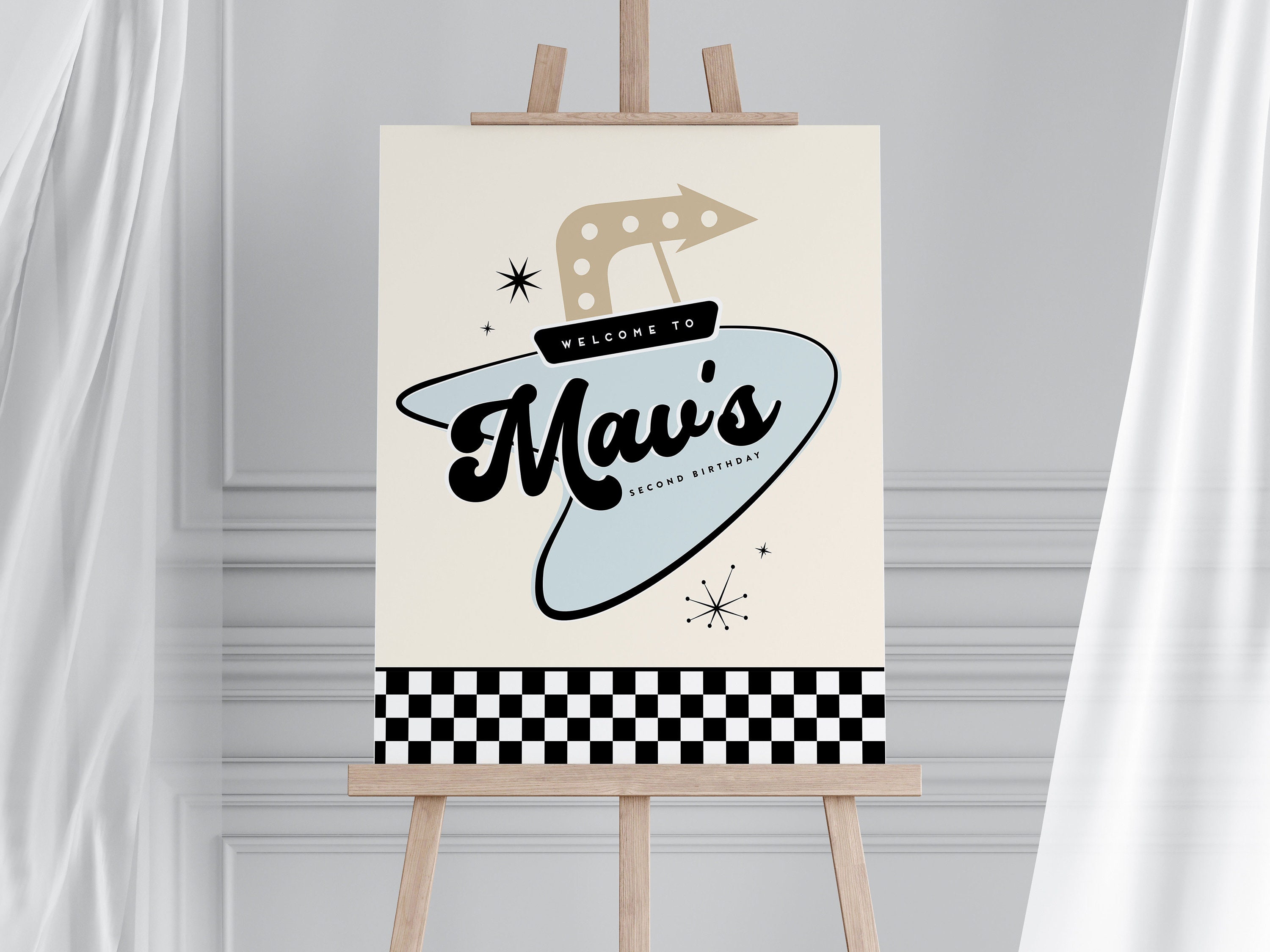 Retro 50s Diner Menu Template: Editable Birthday Party Decor (digital ...