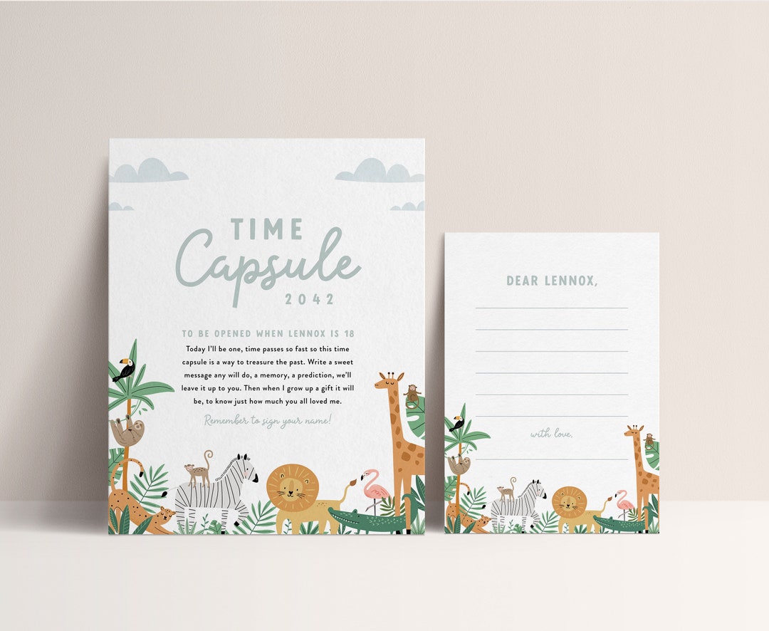 Wild One Time Capsule, Wild Animals Time Safari Animals, Modern Jungle ...