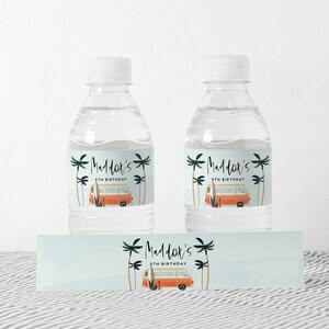 Modern Surf Birthday Welcome Sign, Surfing Birthday, Surf's Up, Orange ...