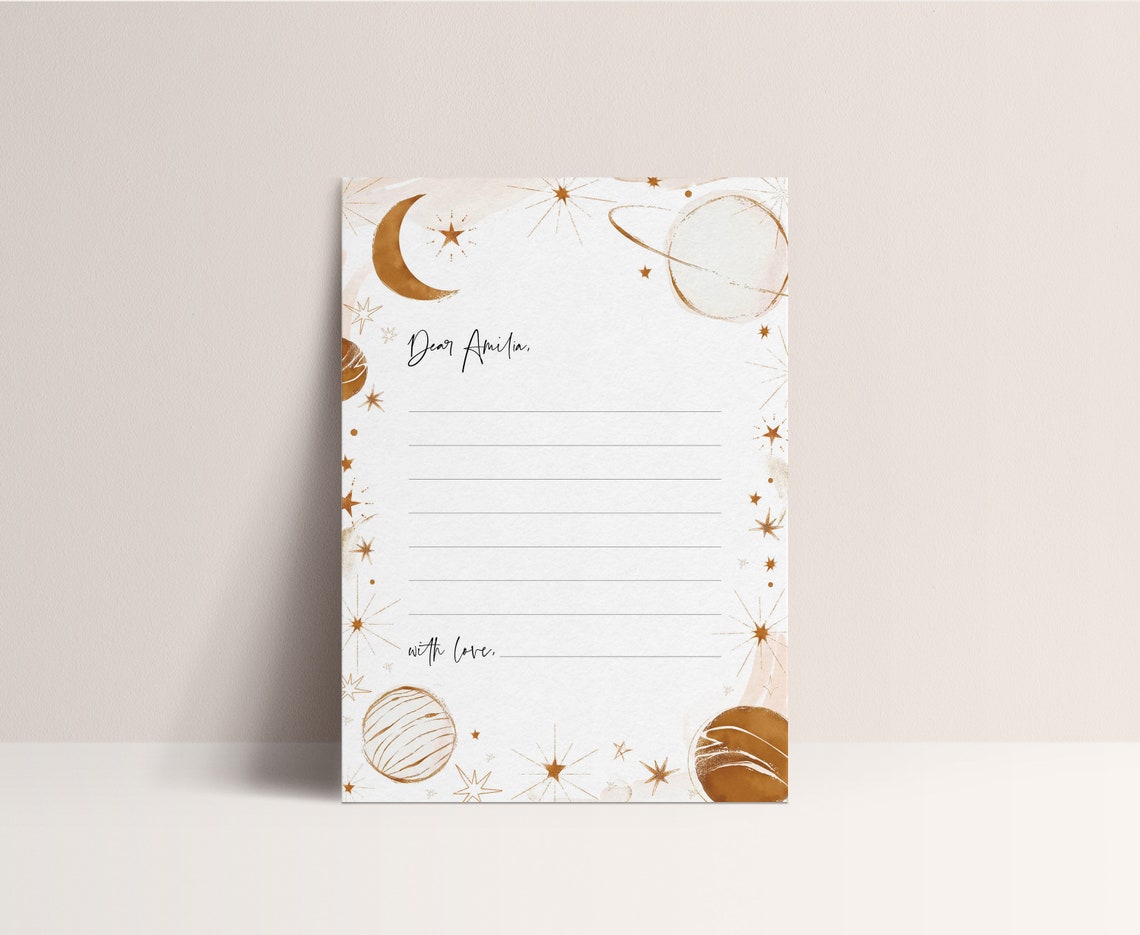 Editable Space Time Capsule Sign and Card Template (instant Download ...