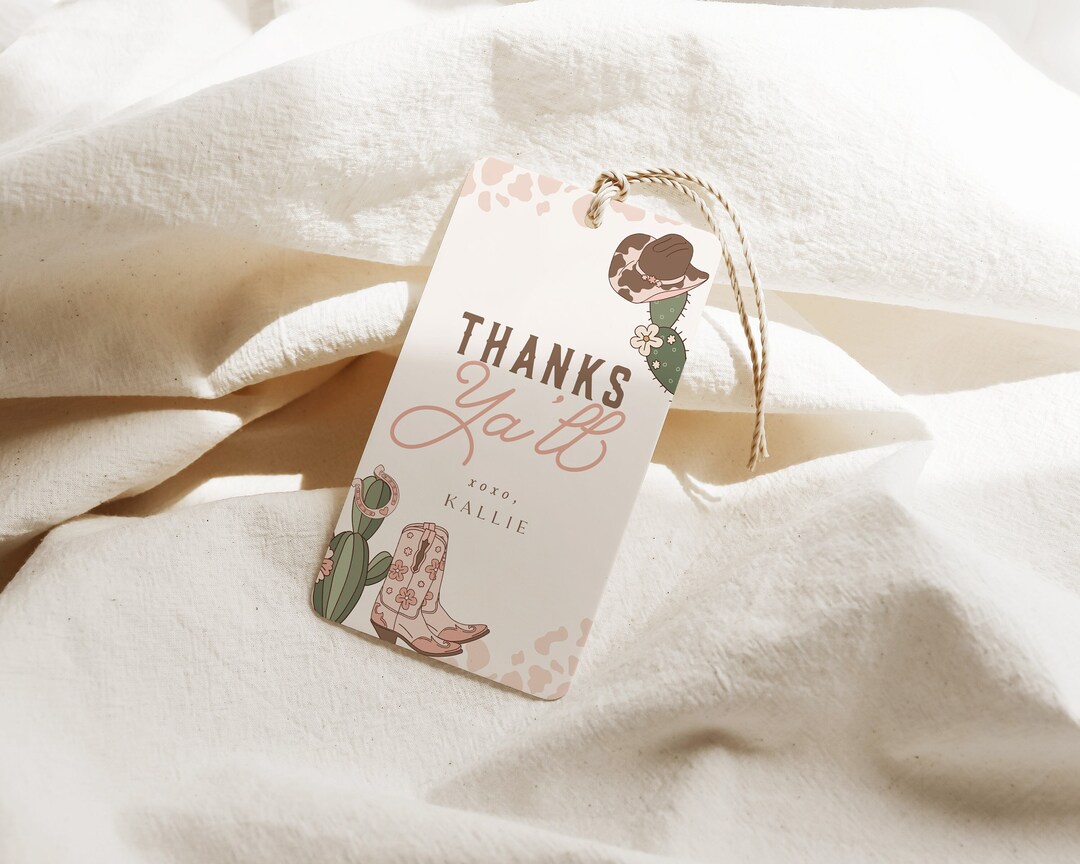 Editable Rodeo Favor Tag Template, Cowgirl Birthday Party, Girl Rodeo ...