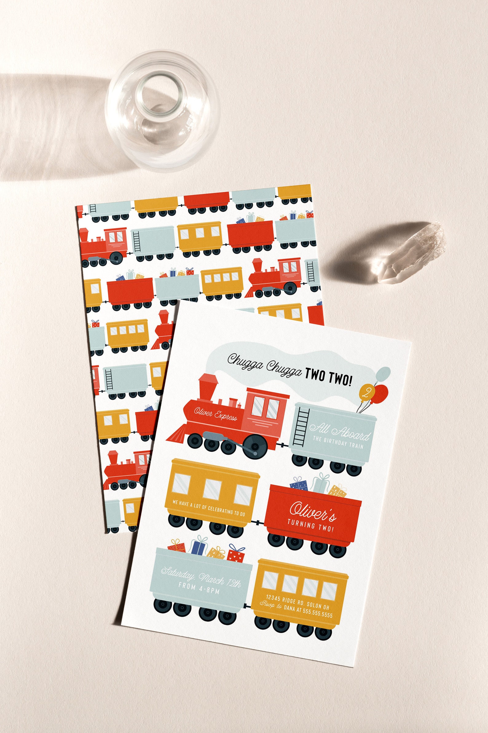 Editable Train Favor Tags Modern Train Favor Tag Two 2nd | Etsy
