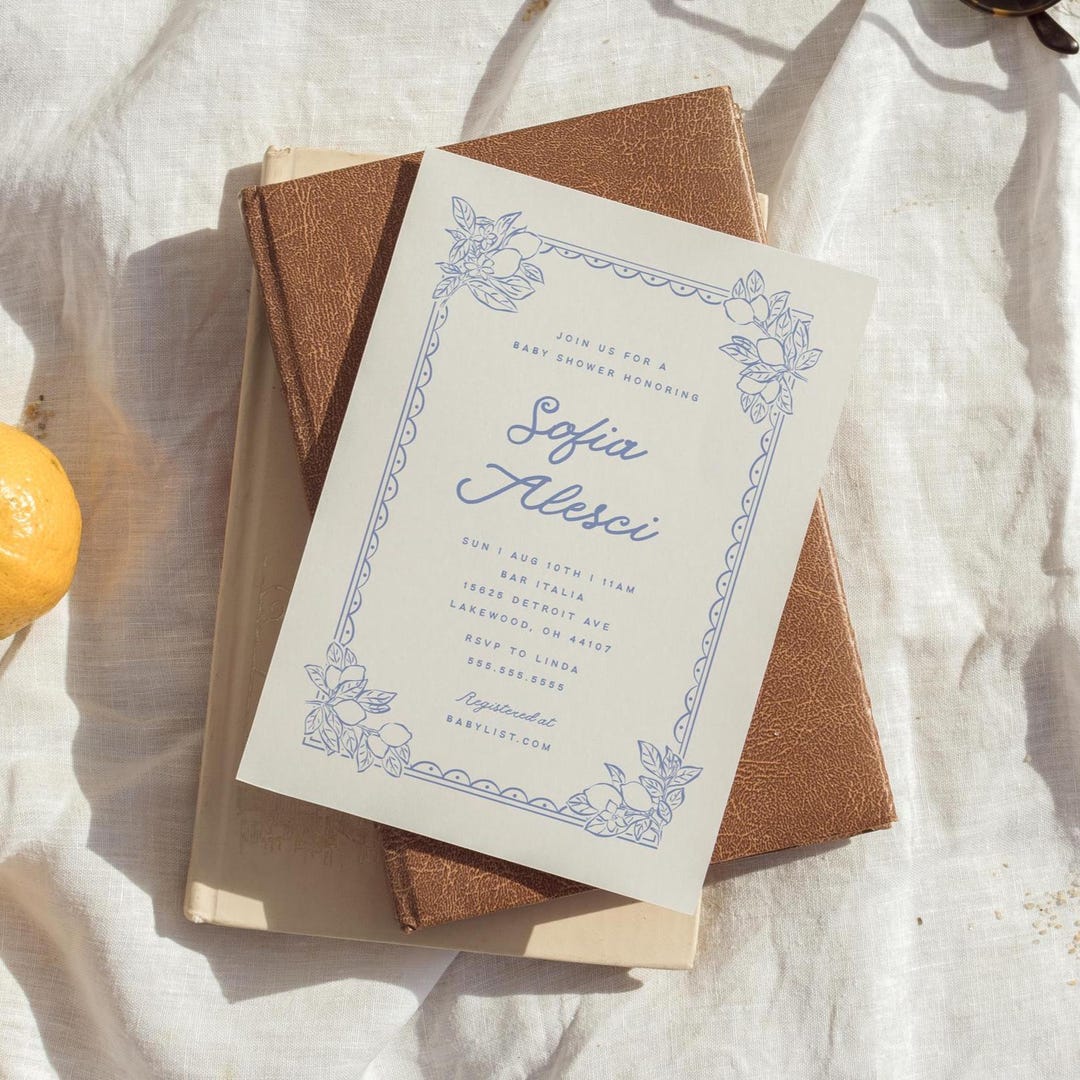 Lemon Baby Shower Invitation Editable Template, Hand Drawn Lemon Invite ...