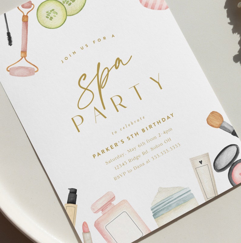 Spa Birthday Party Welcome Sign Girl Spa Glam Makeup Slumber - Etsy