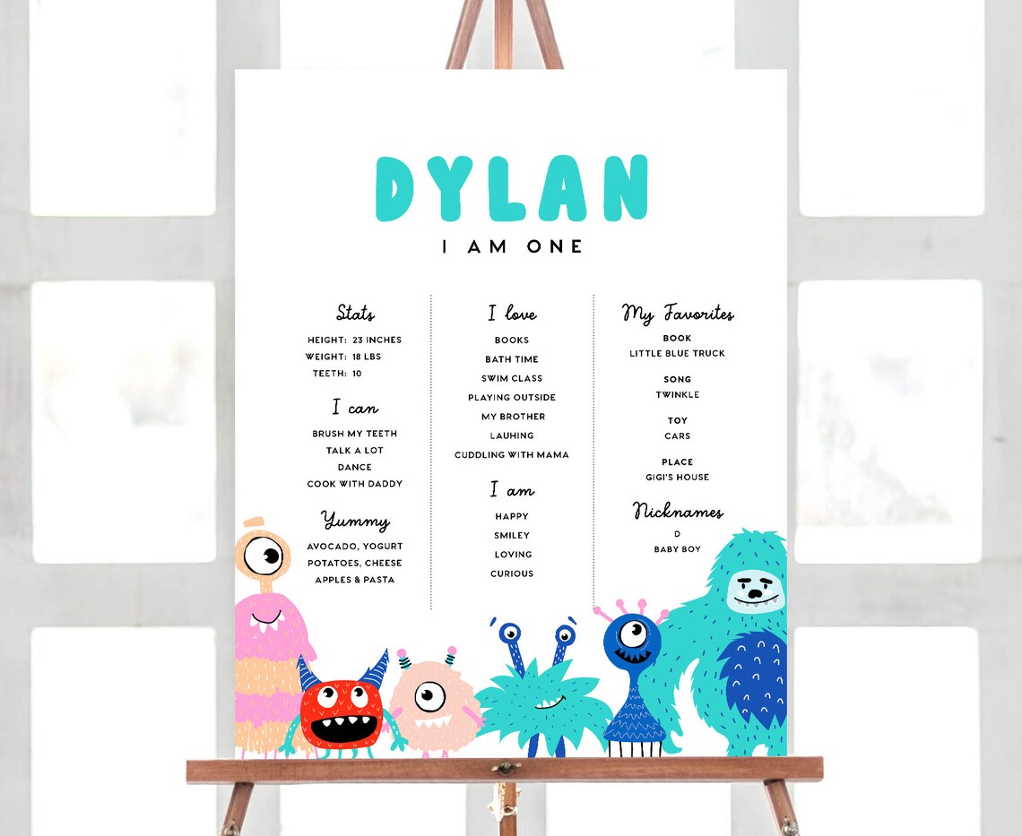 Monster Birthday Thank You Card Little Monsters Invitation - Etsy