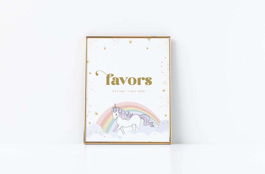 Unicorn and Rainbows Sign Template, Modern, Simple, Unicorn, Rainbow ...