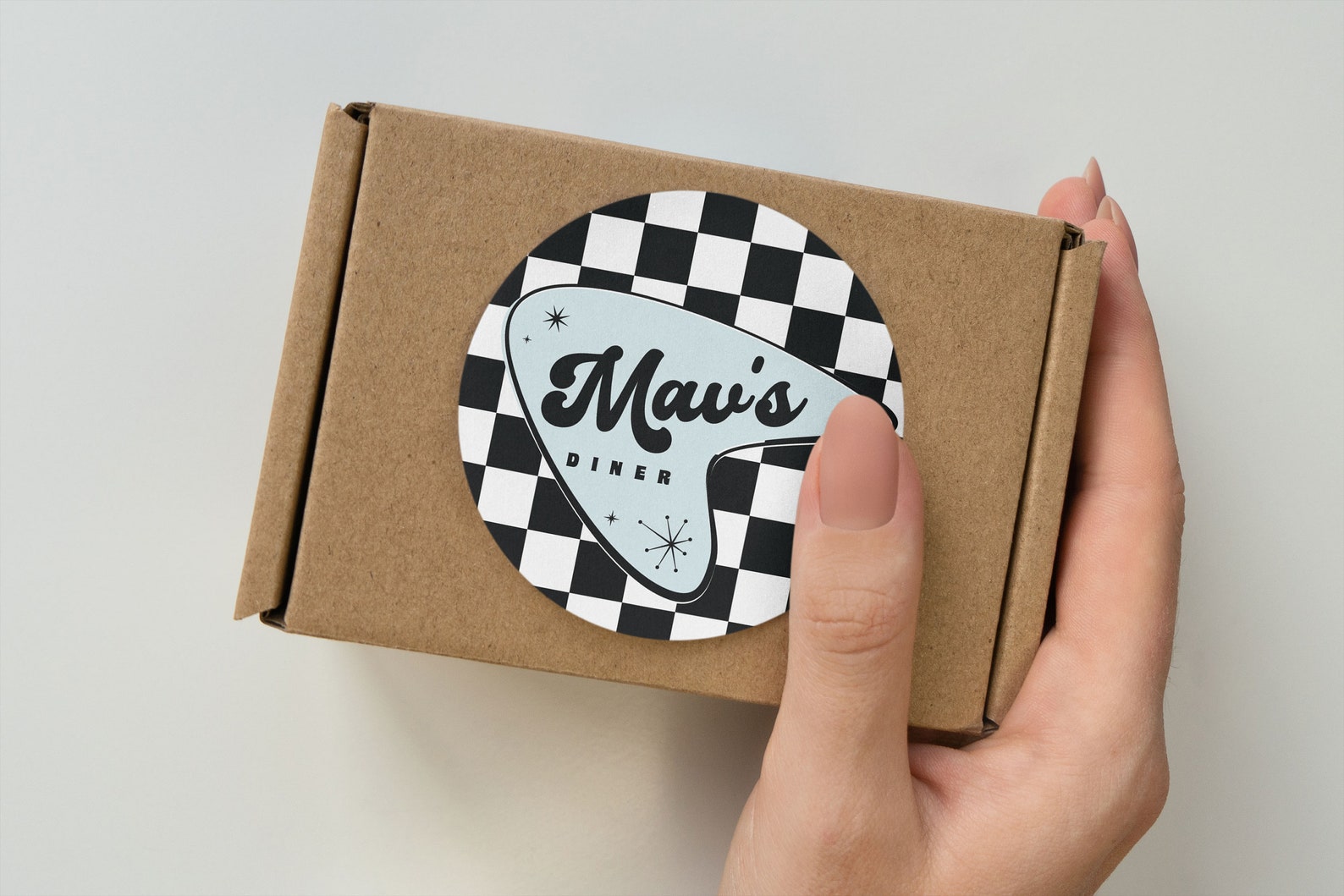 Retro 50s Diner Favor Tag Template: Editable Thank You (digital ...