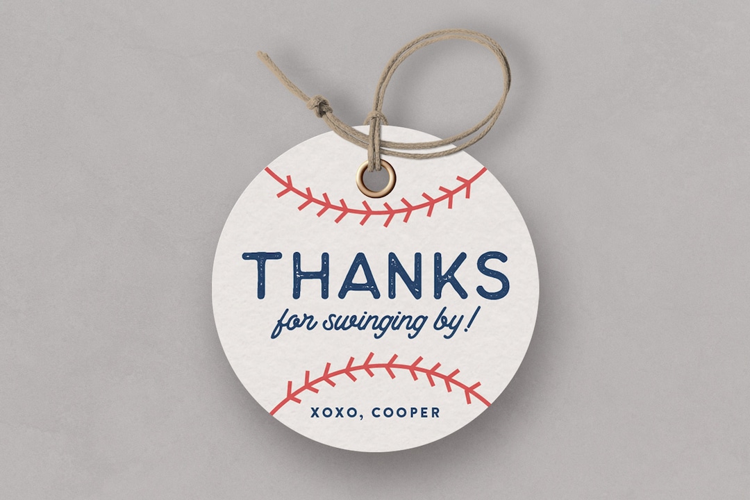Baseball Favor Tag: Rookie All Star Party (editable Template, Instant ...