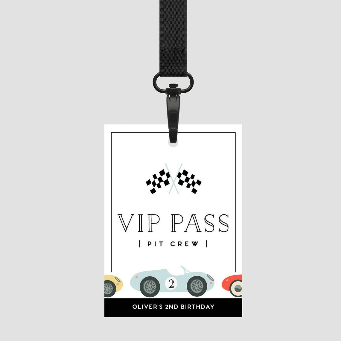 Race Car VIP Pass Editable Printable Pit Crew Favor Tag - Etsy