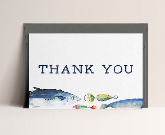 Fishing Thank You Card O-fish-ally the Big ONE Fishing - Etsy