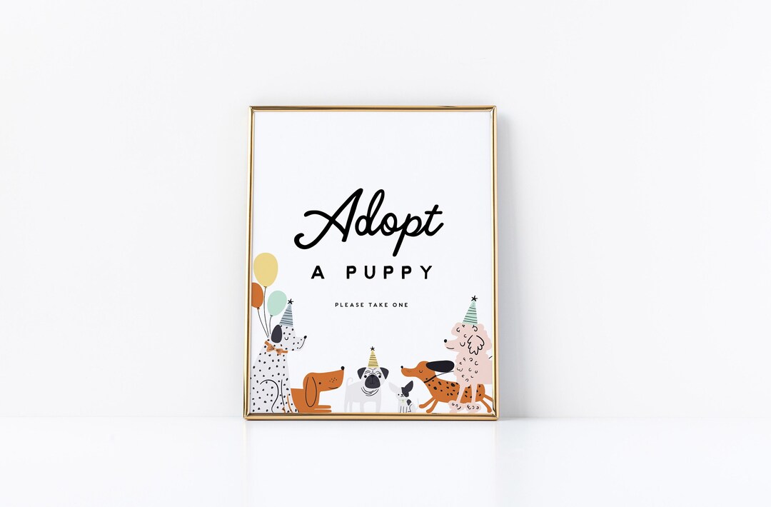 Puppy Pawty Editable Signage, Dog Theme Party Signs, Dog Birthday Party ...