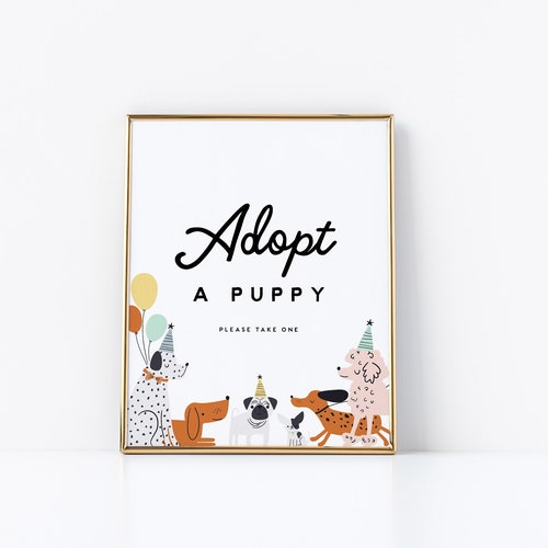 Puppy Pawty Editable Signage Dog Theme Party Signs Dog - Etsy