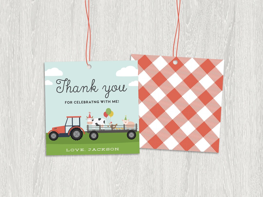 Farm Favor Tags | Farm Animals Gift Tags | Farm Birthday Party | 3.5x3 ...
