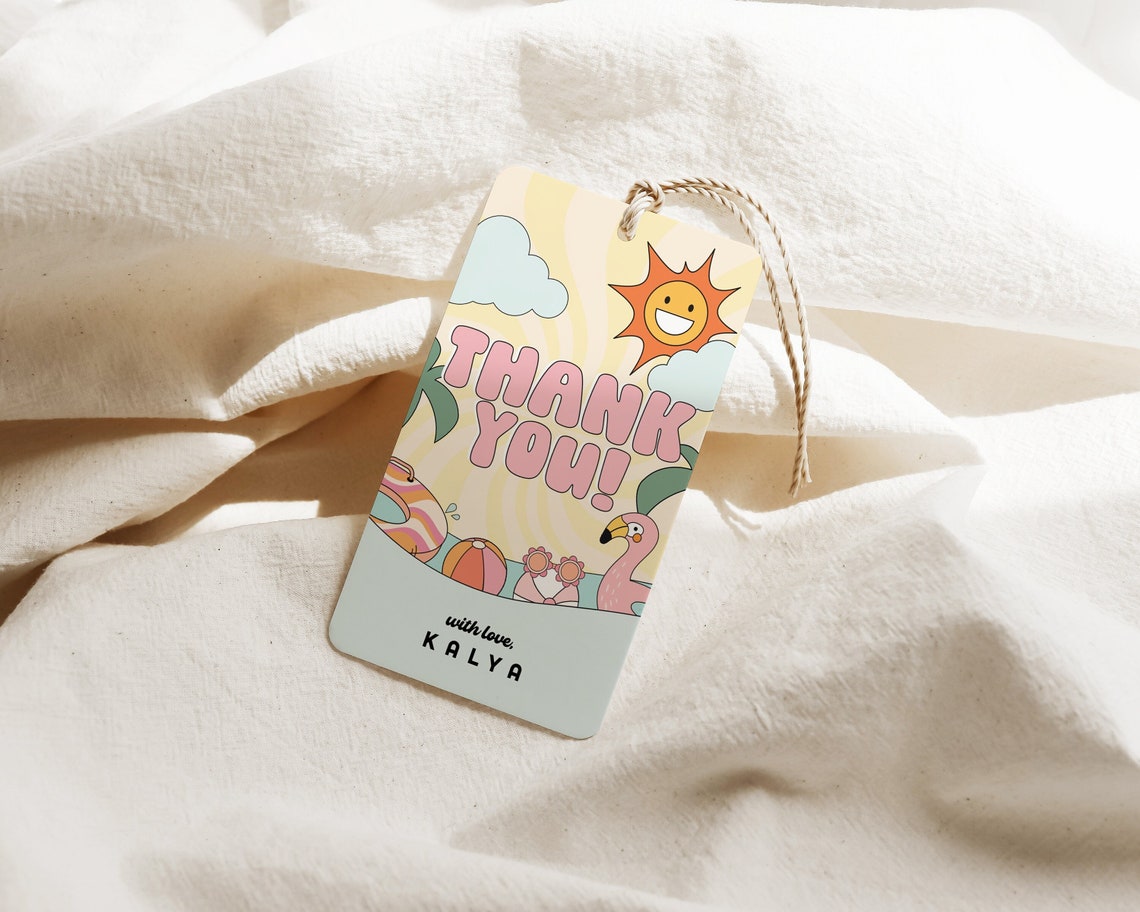 Retro Pool Party Pass: Editable VIP Birthday Template (digital Download ...