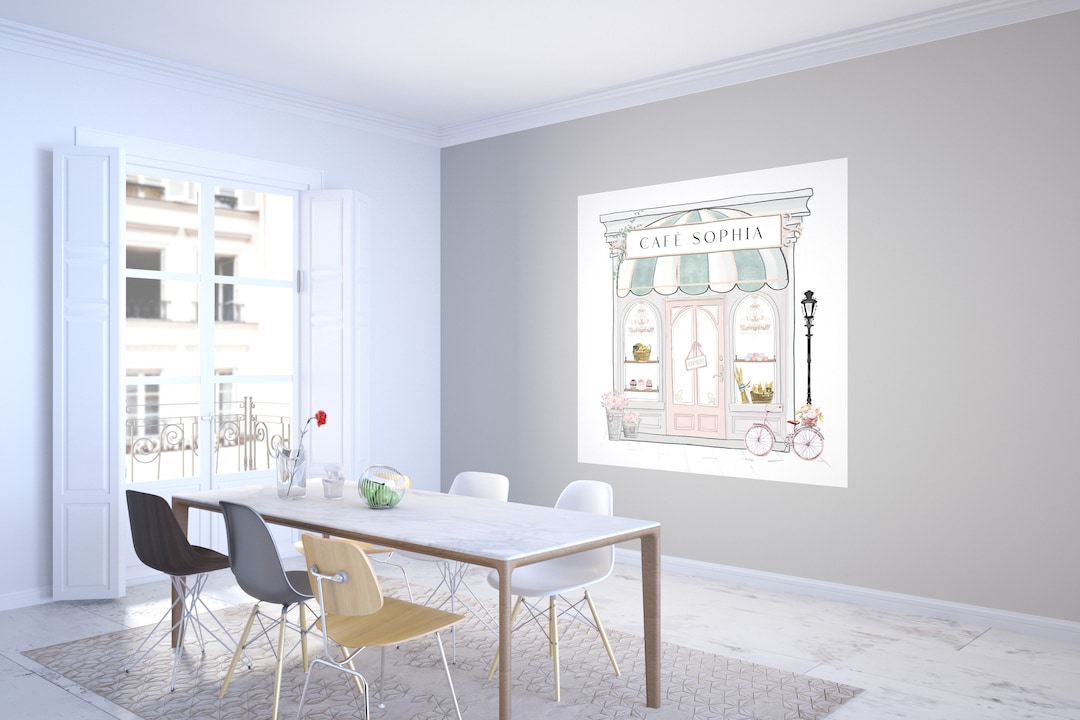 Paris Cafe Backdrop Template French Patisserie Parisian Cafe French ...