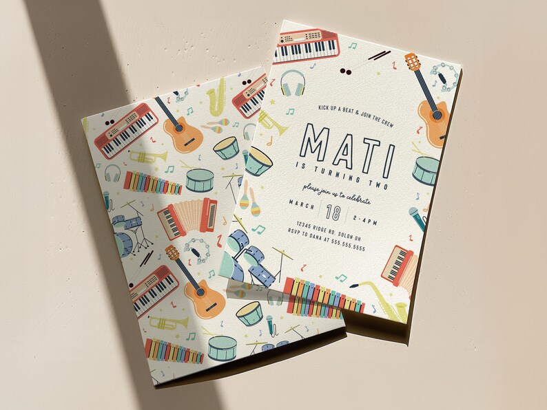Invitación de cumpleaños musical: Fiesta de canto y baile (Plantilla ...
