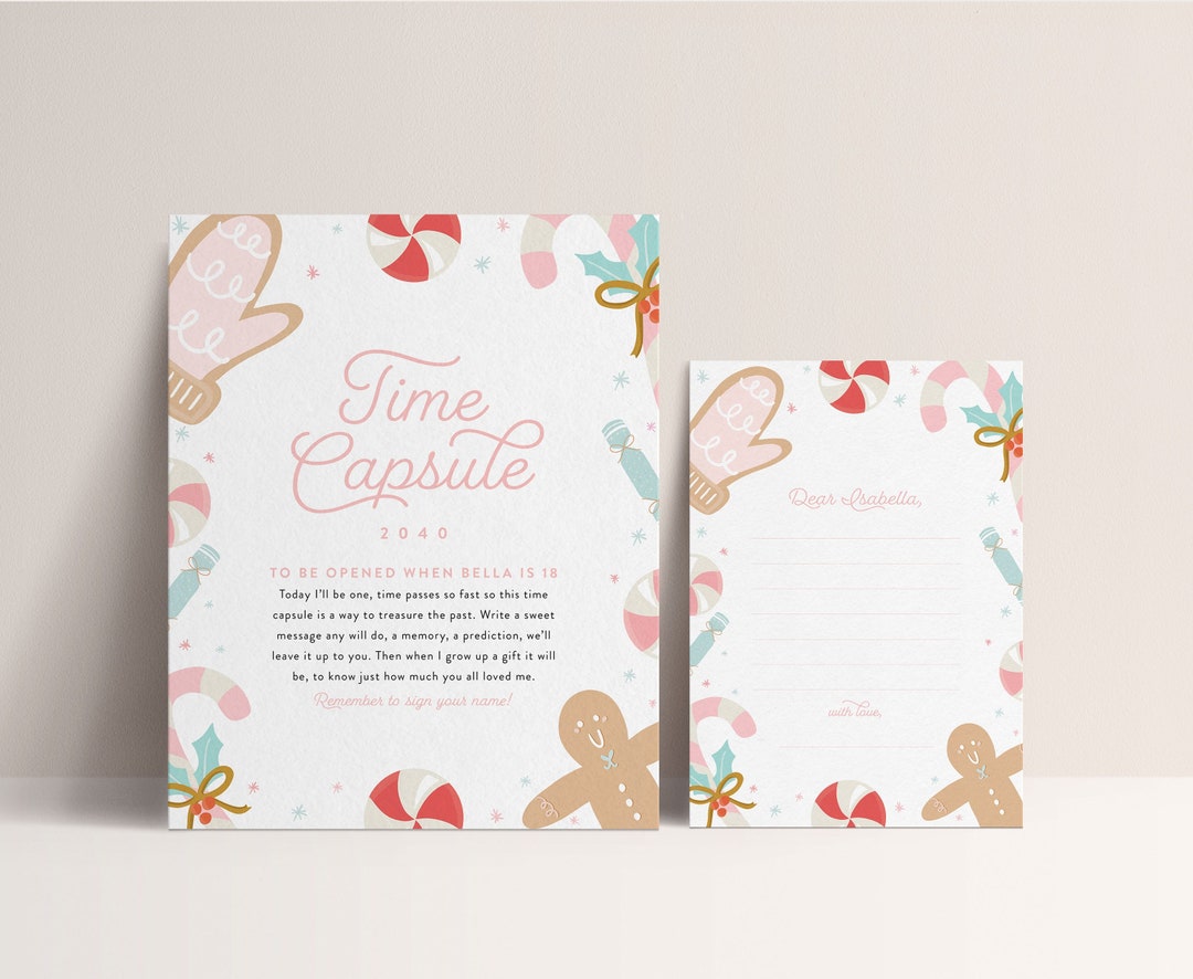 Christmas Sweets Birthday Time Capsule, Candy Canes, Peppermints, Girl ...