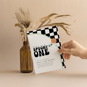 Spooky One Invitation Template, Spooky One Birthday, Halloween Party ...