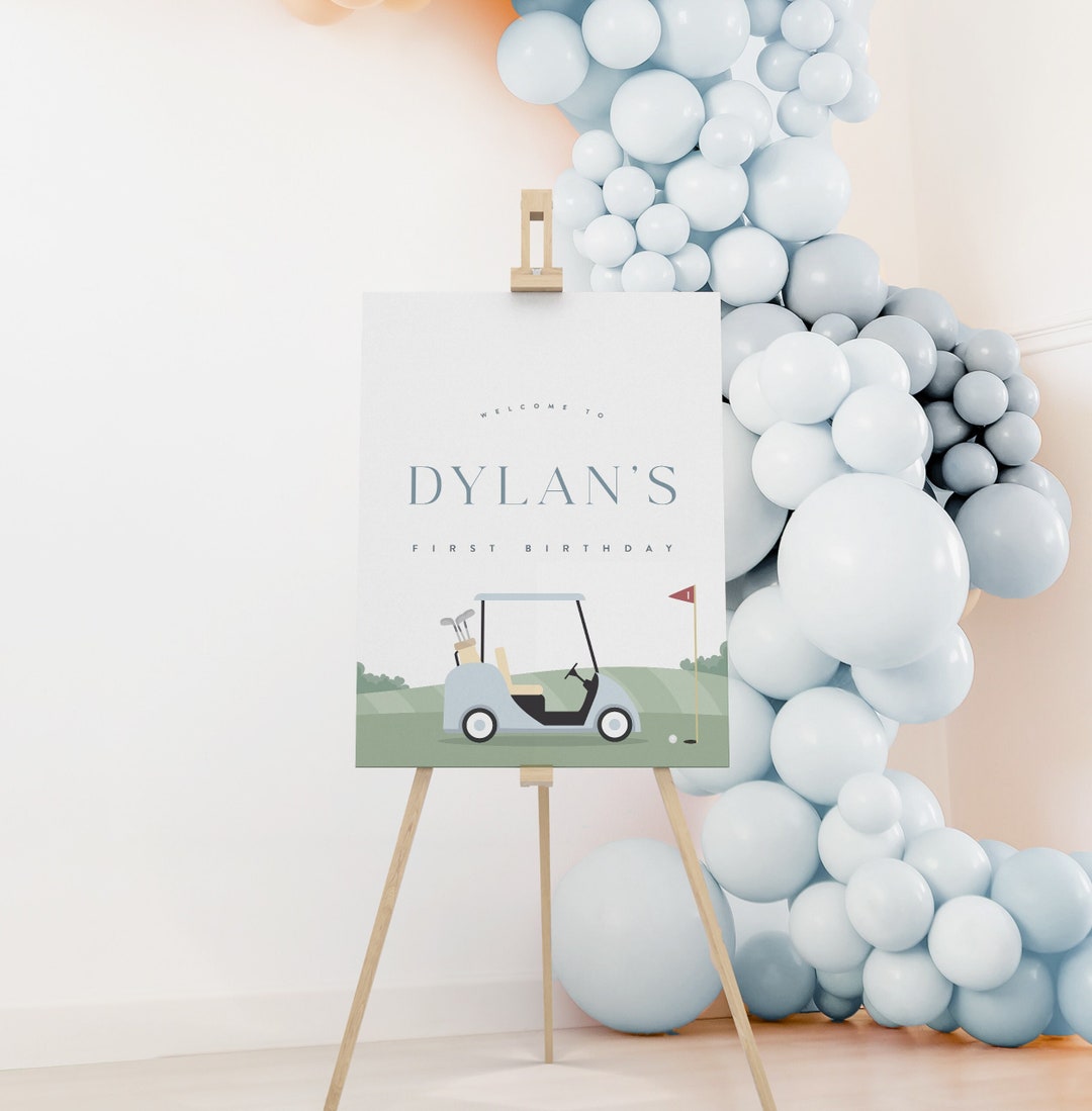 Golf Party Welcome Sign, Golf Birthday Par-tee, Hole-in-one Golf ...