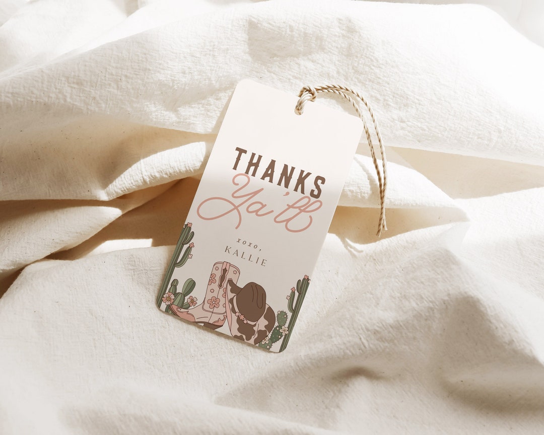 Editable Cowgirl Rodeo Favor Tag: Wild West Birthday (instant Download ...