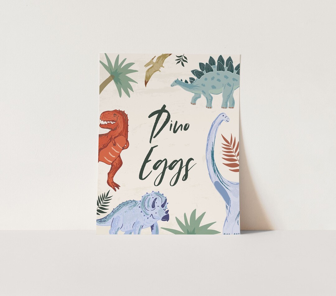 Editable Dinosaur Party Signs, Dinosaur Birthday Decorations, INSTANT ...