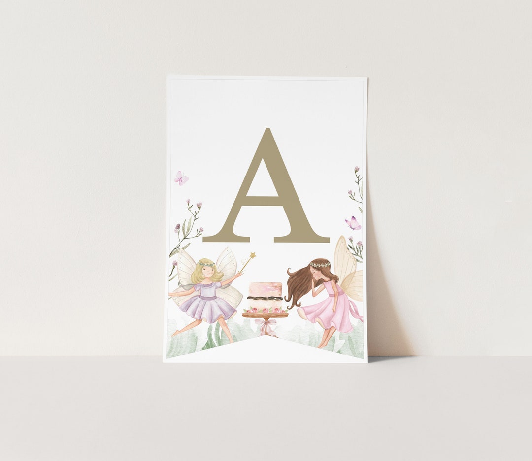 Editable Fairy Birthday Banner: Garden Party Bunting (INSTANT DOWNLOAD ...