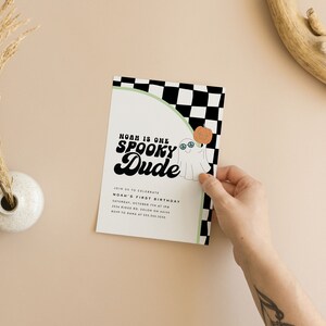 One Spooky Dude Invitation Template, Spooky One Birthday, Halloween ...