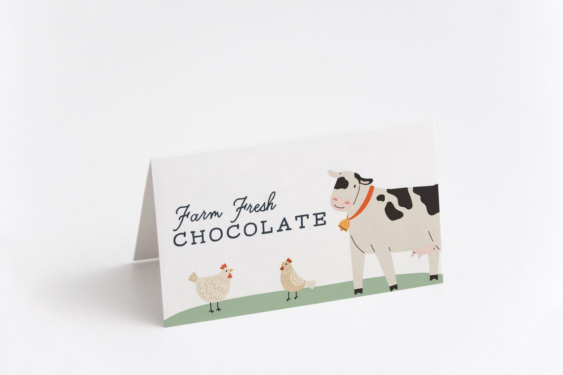 Girl Farm Birthday Food Tents Farm Animal Food Labels Pink | Etsy