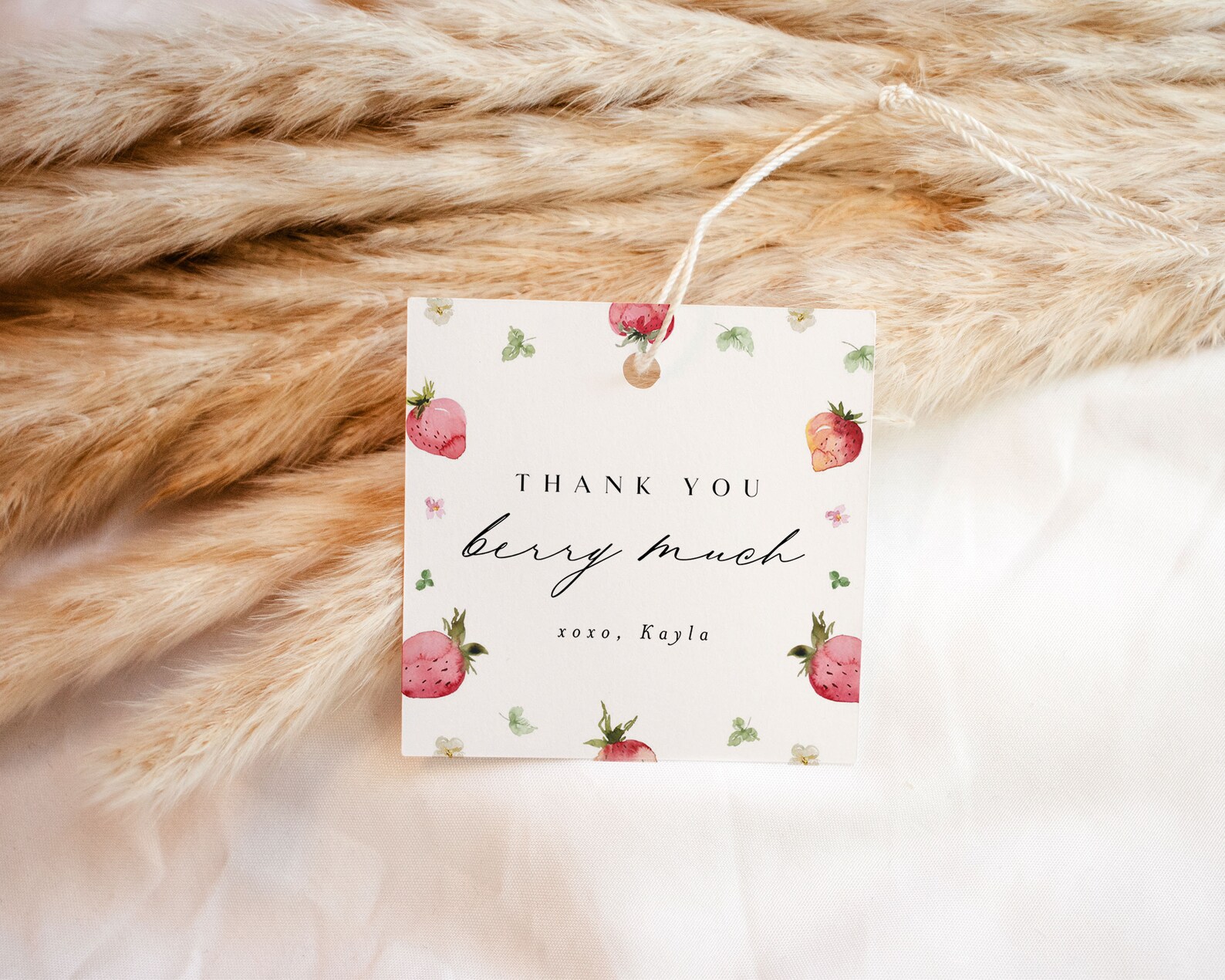 Editable Strawberry Food Tents: Berry Sweet Shower Place Cards (INSTANT ...