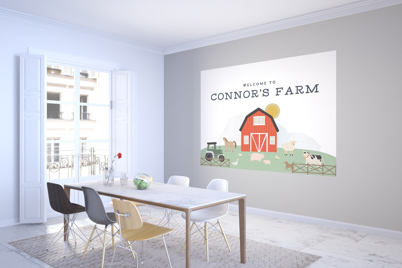 Editable Farm Backdrop Barn Backdrop Modern Farm Birthday | Etsy
