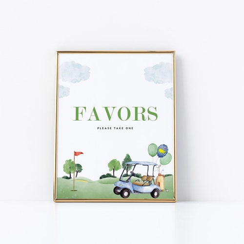 EDITABLE Golf Birthday Party Sign Golf Custom Sign Hole in - Etsy