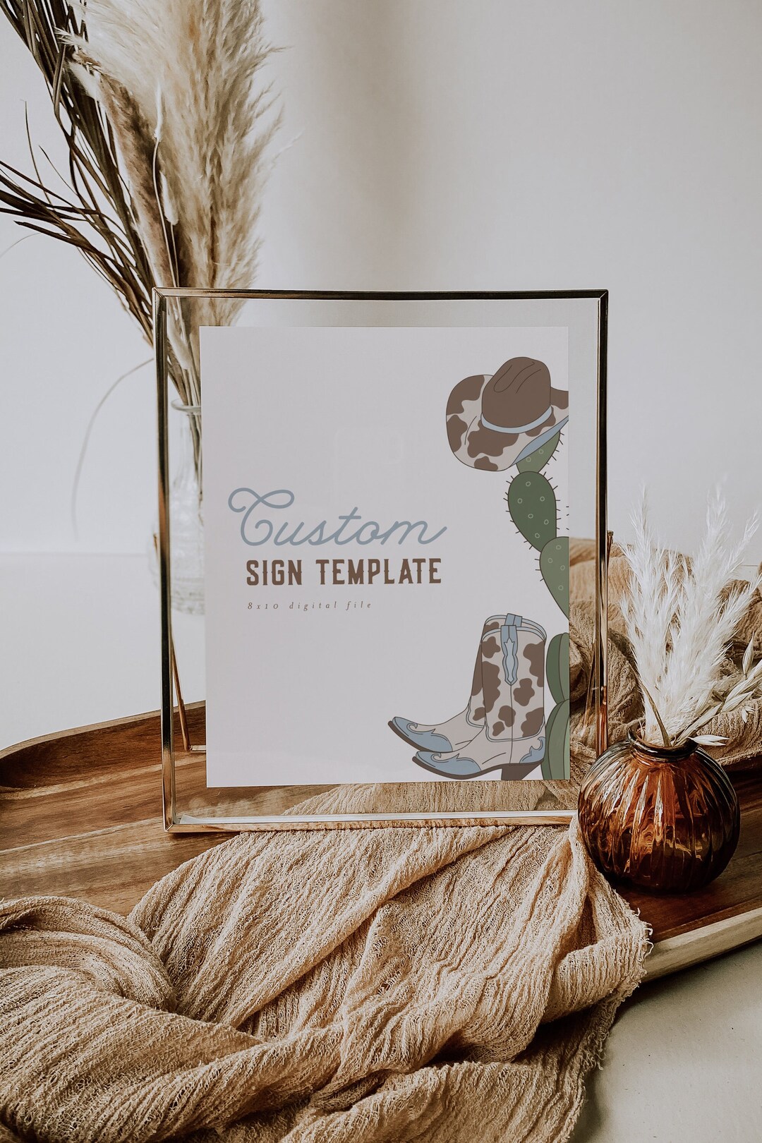 Editable Rodeo Sign Template, Cowboy Birthday Party Signs, First Rodeo ...