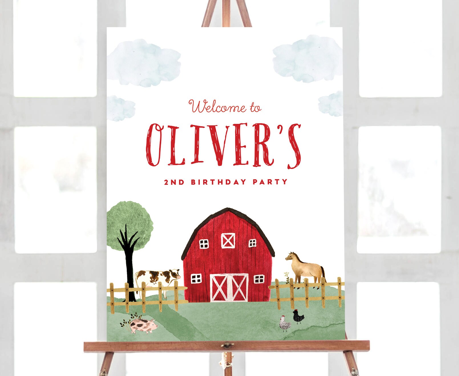 Farm Birthday Favor Tag Editable Farm Tag Barn Tag Barnyard | Etsy