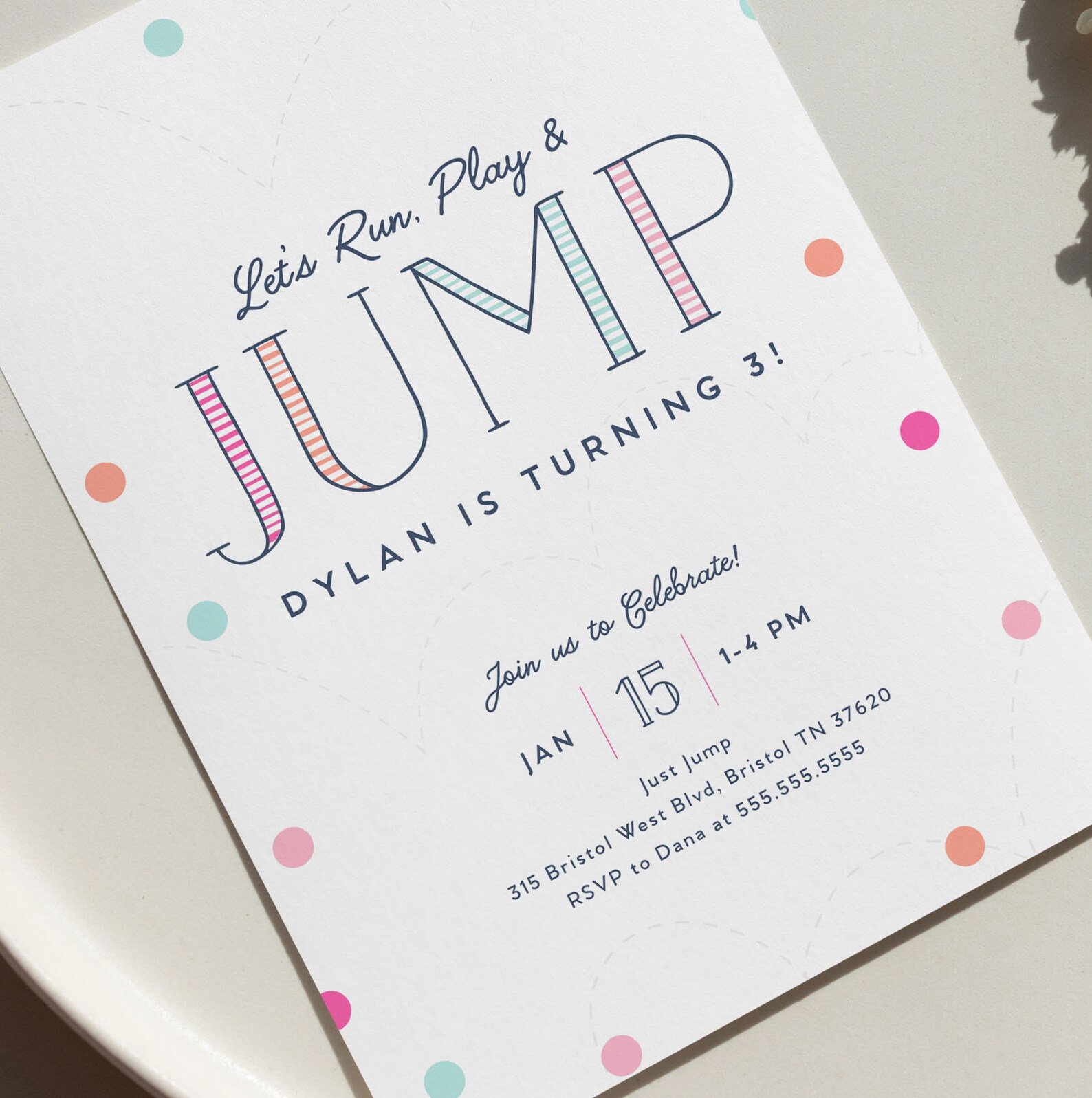 Jump Birthday Invitation: Trampoline Party, Editable Template - Etsy