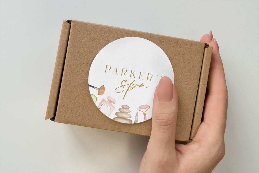 Spa Party Favor Sticker Spa Birthday Party Sticker Glam Makeup Slumber ...