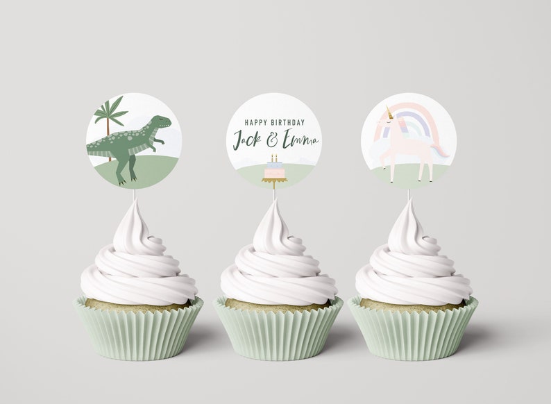 Unicorn and Dinosaur Birthday Welcome Sign Dinosaurs | Etsy