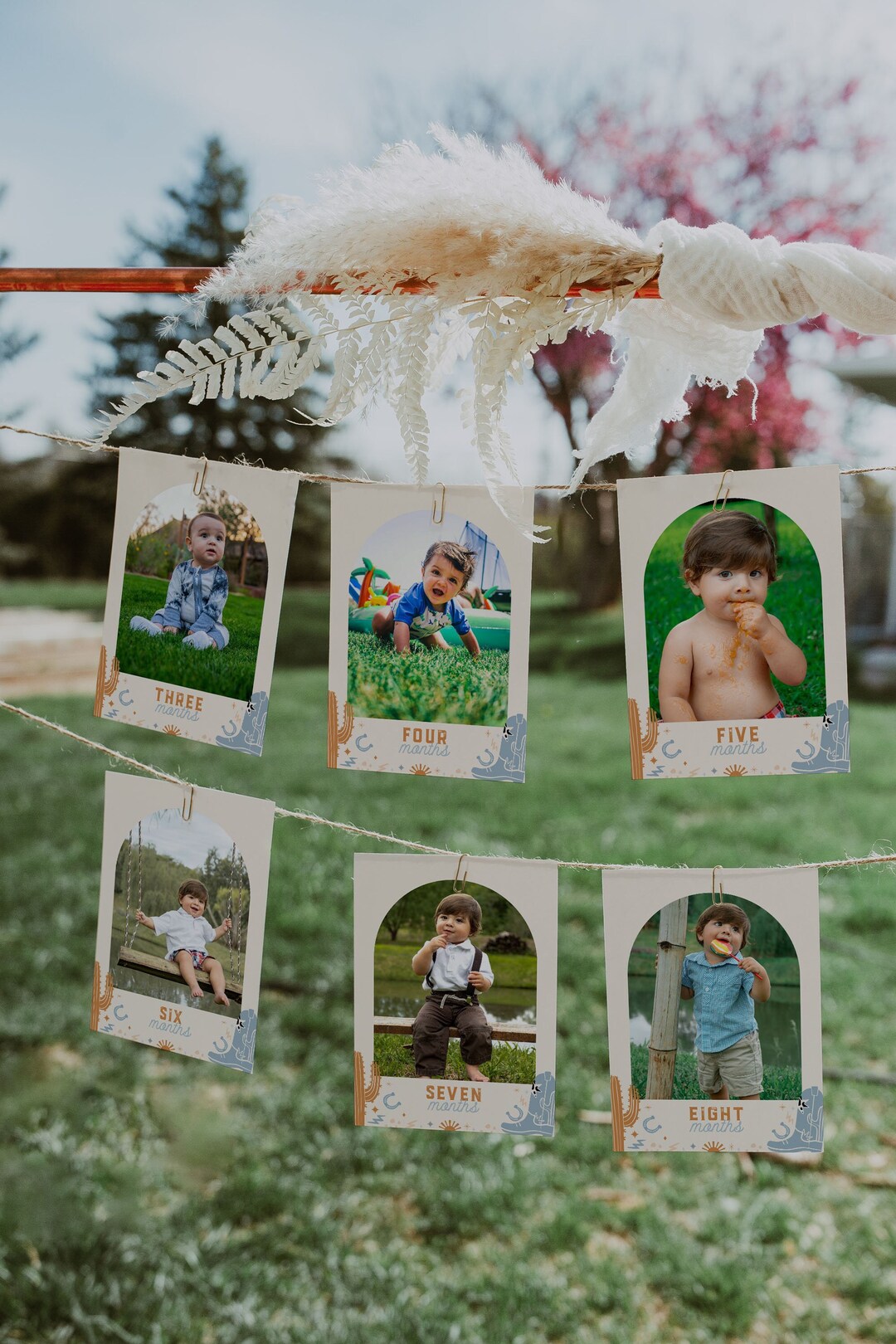 Rodeo Birthday Photo Banner: Western Cowboy Cowgirl Theme (editable ...