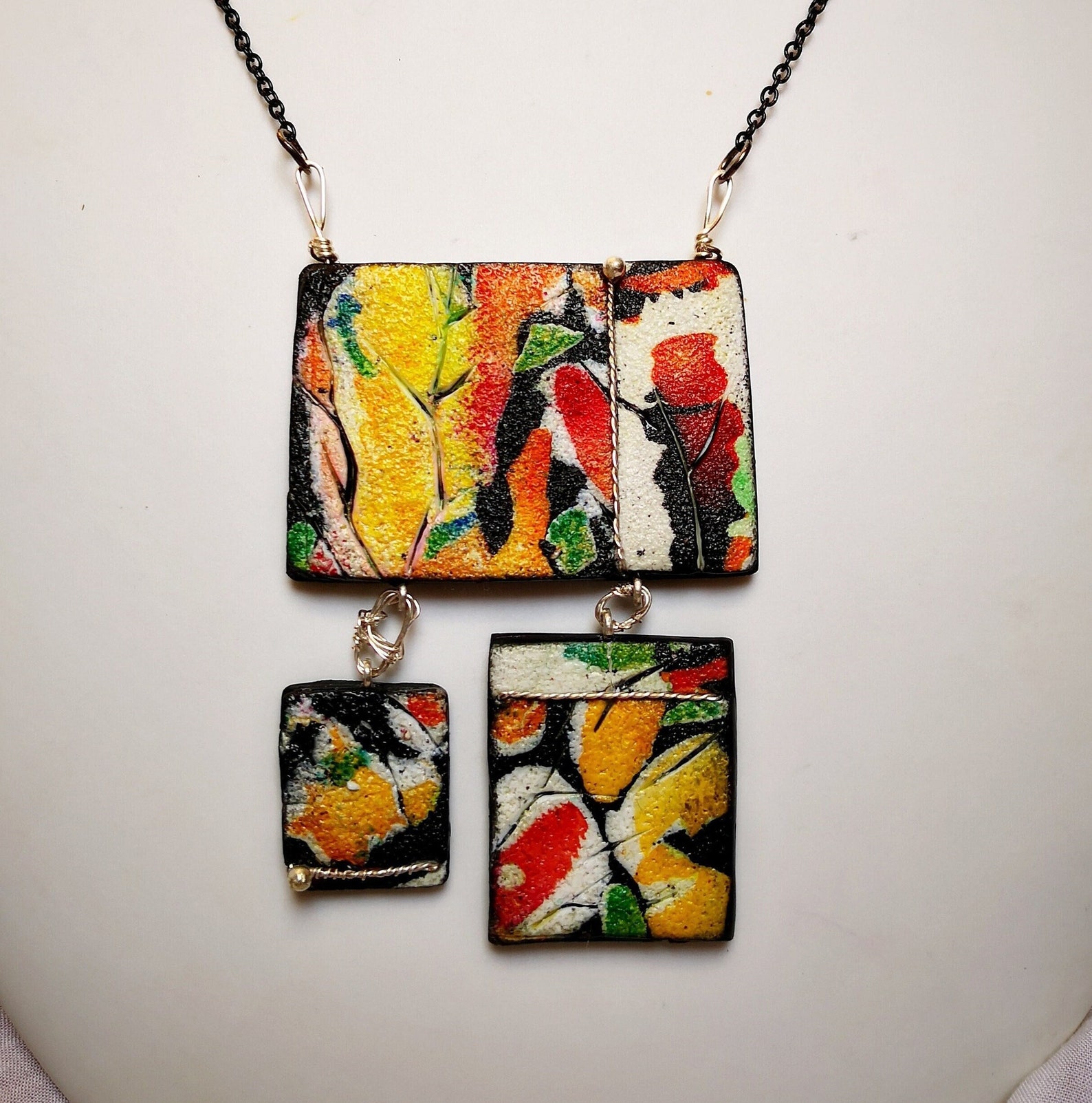 Polymer Clay Necklace Unique Handmade Original Design - Etsy