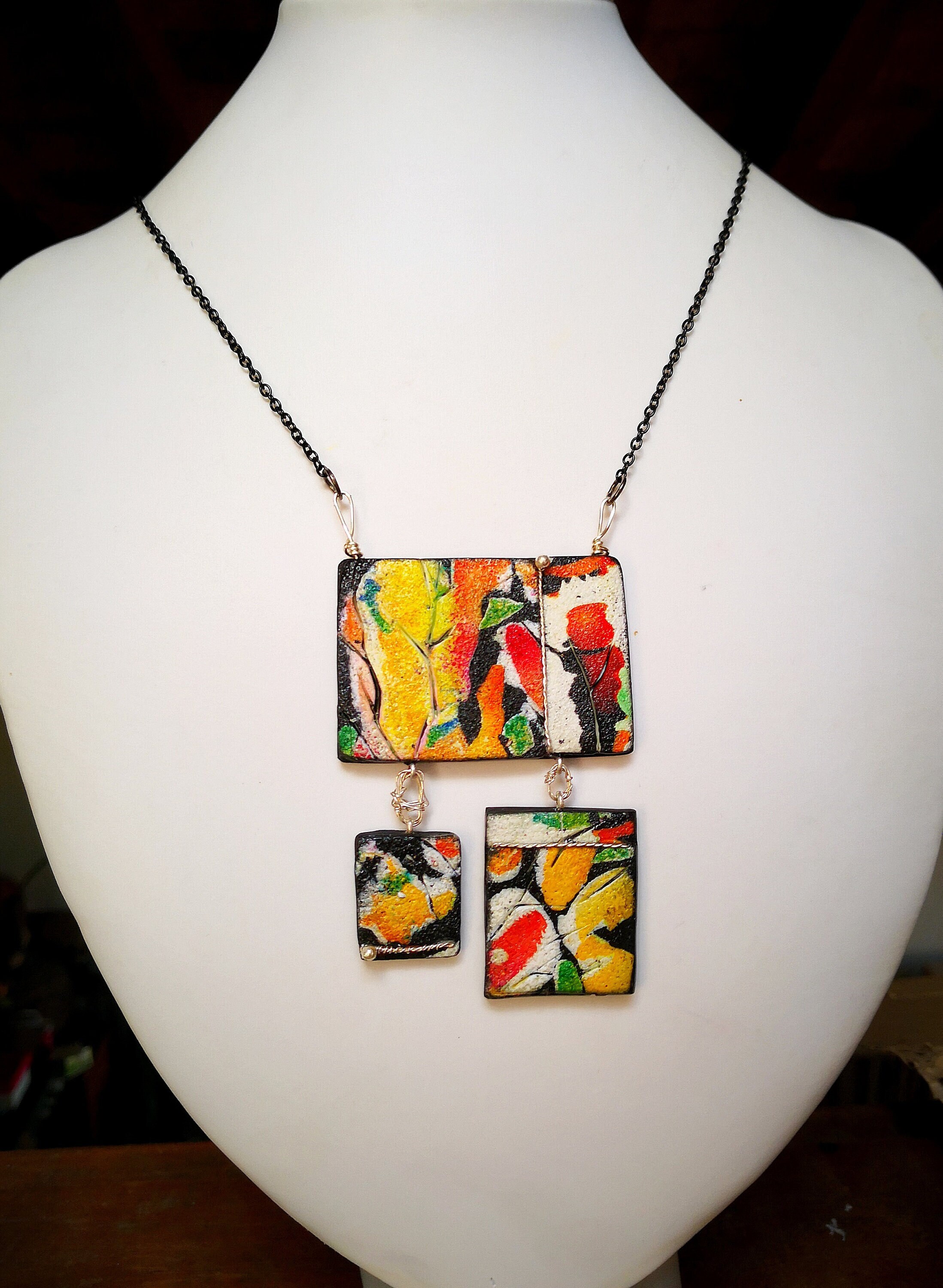 Polymer Clay Necklace, Unique, Handmade, Original Design - Etsy