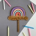 Personalised Rainbow Cake Topper Personalised Bamboo Cake Topper ...