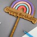 Personalised Rainbow Cake Topper Personalised Bamboo Cake Topper ...