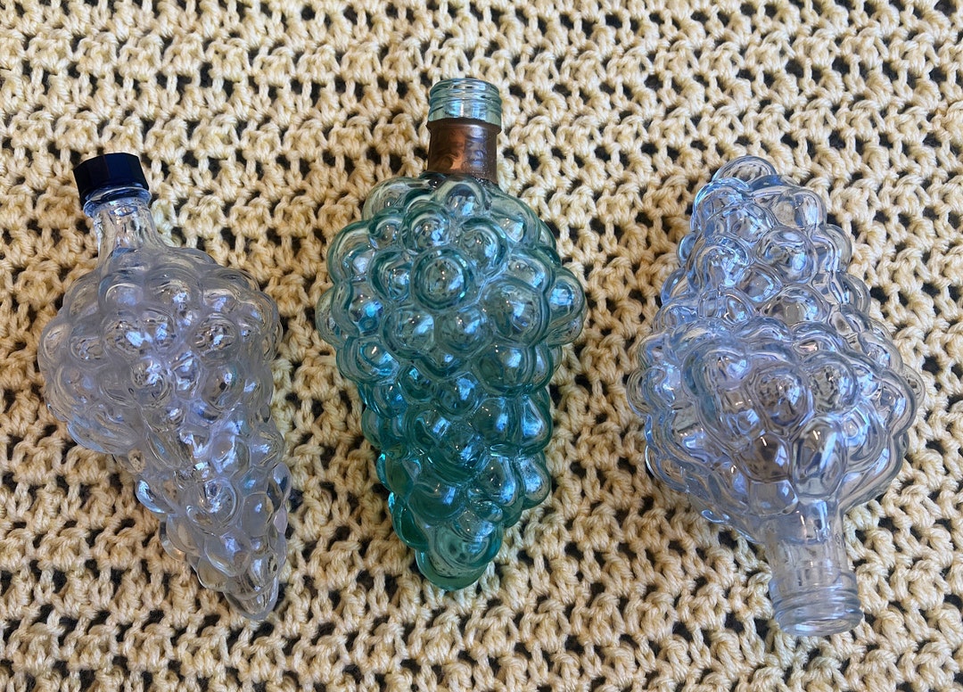 3 Vintage Mid Century Grape Cluster Bottles. One is Marked - Etsy