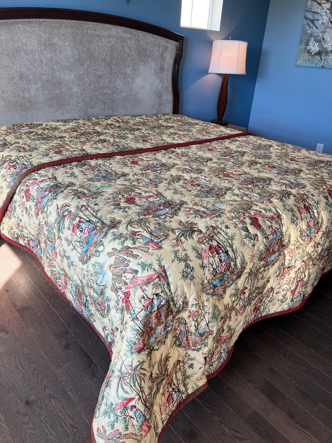 Custom Asian Inspired King Size Quilted Superior Quality Bedspread - Etsy