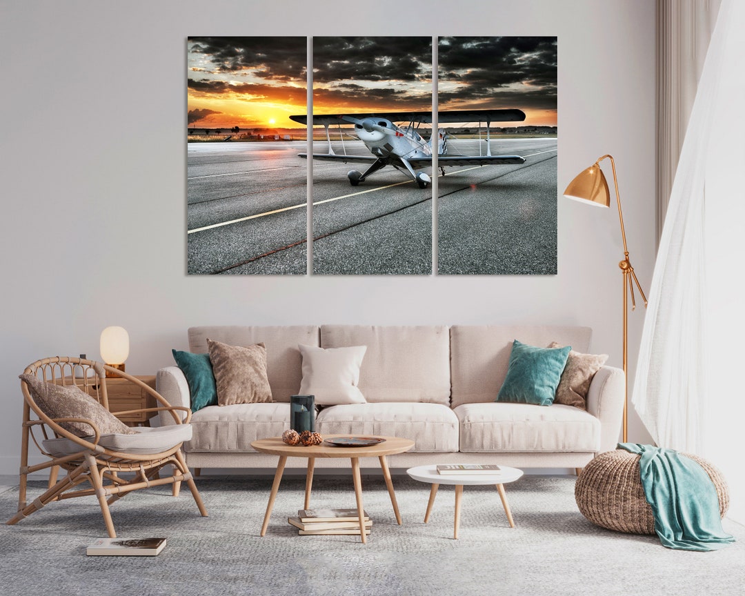Vintage Aircraft Wall Art Airplane Art Prints for Wall Decor Aircraft ...