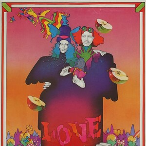 1973 Psychedelic Love Poster Original Vintage Poster | Etsy