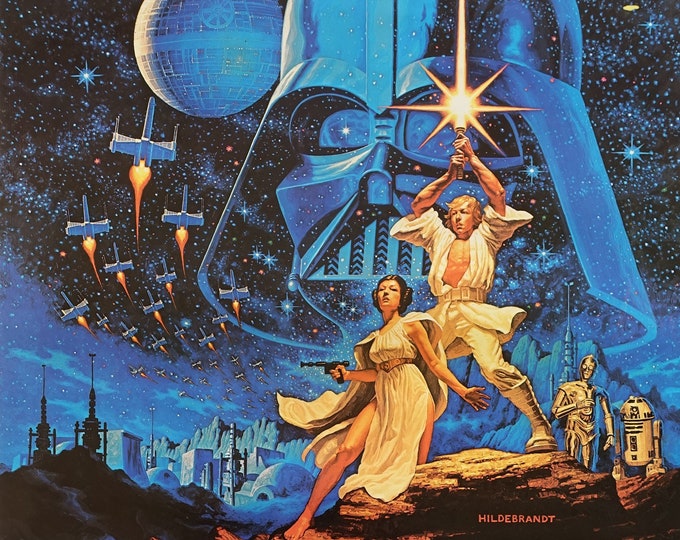 1977 Star Wars Poster by Hildebrandt - Original Vintage Poster - Etsy