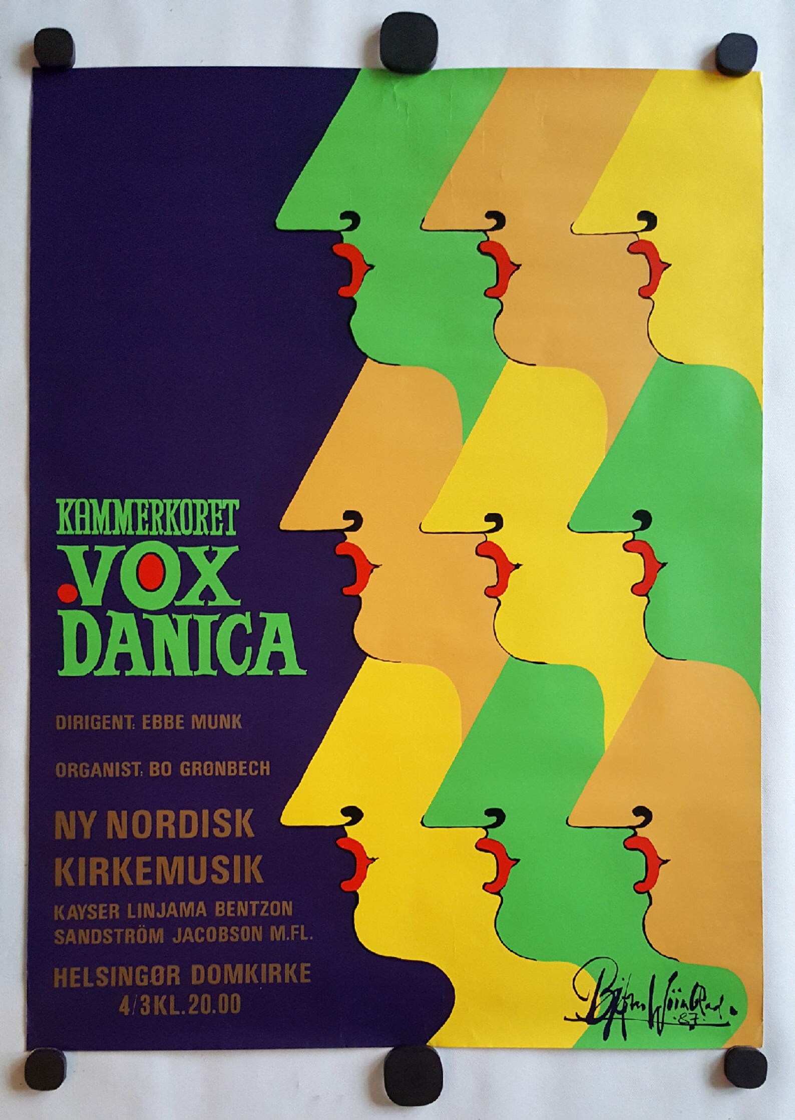 1987 Wiinblad Vox Danica Music Poster - Original Vintage Poster - Etsy