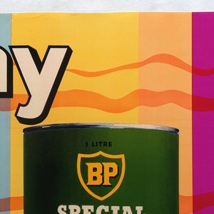 1960s BP Motor Oil Advertisement - Original Vintage Poster - Etsy