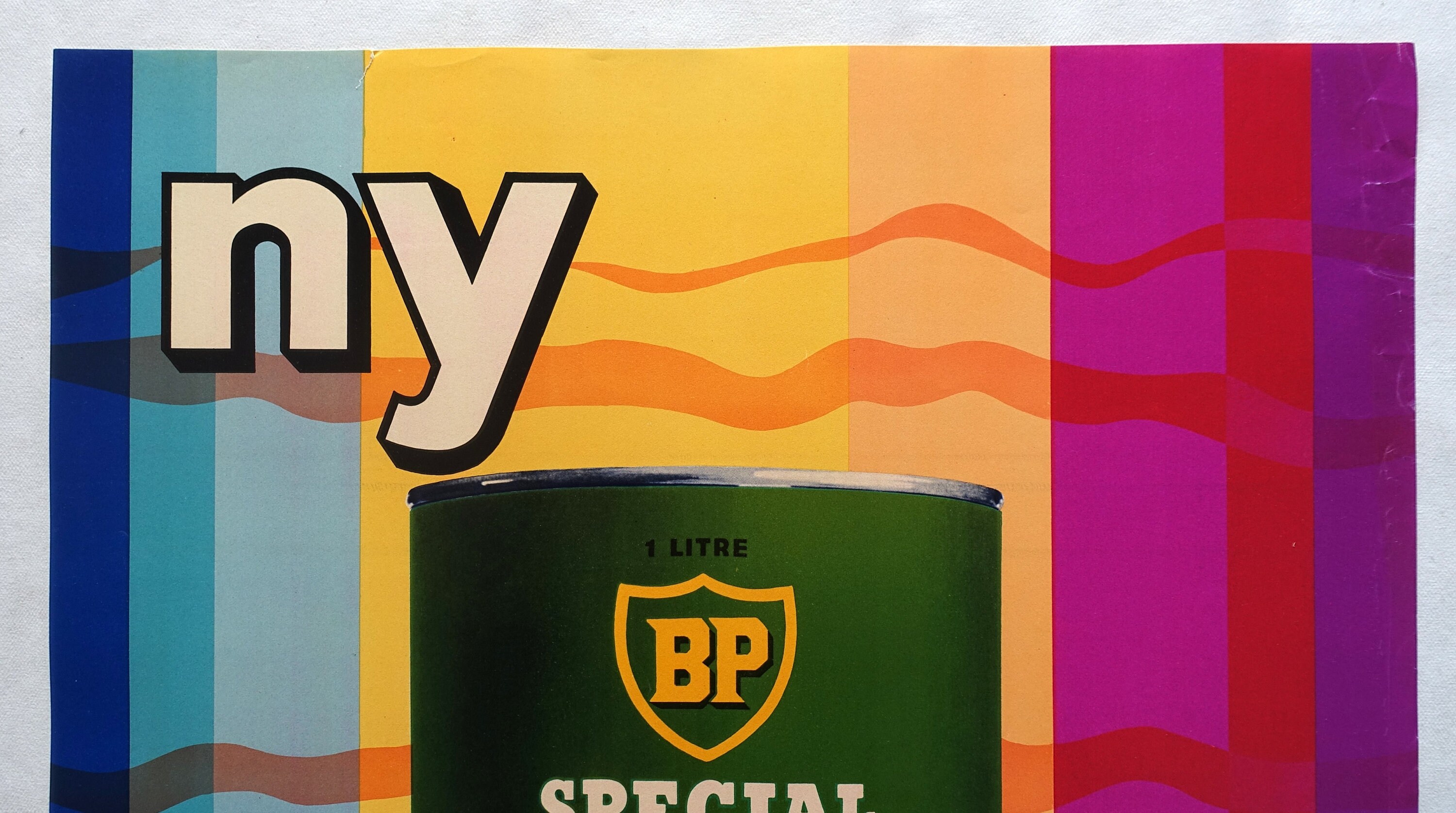 1960s BP Motor Oil Advertisement - Original Vintage Poster - Etsy
