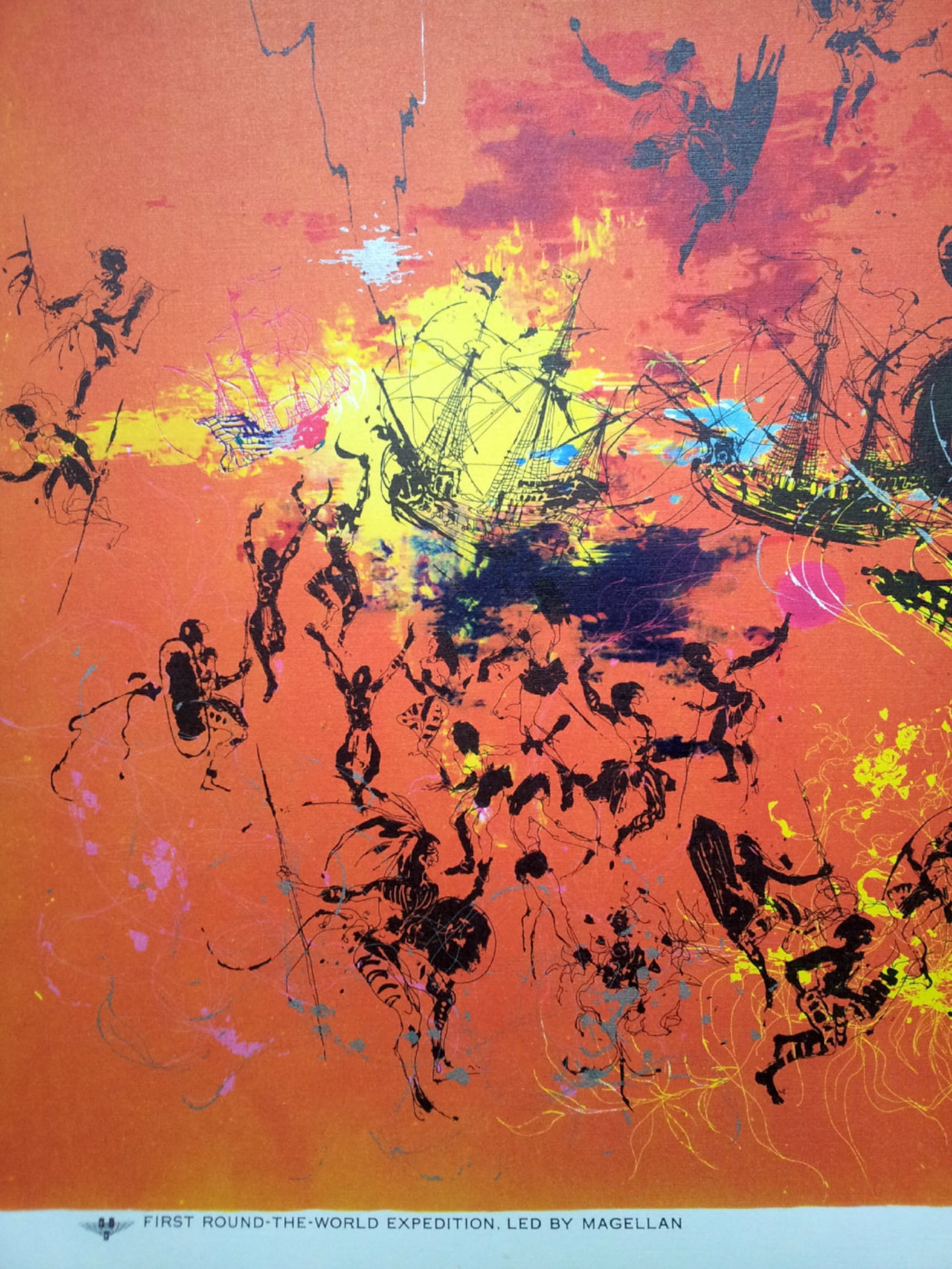 1961 SAS Airlines Poster (magellan) - Original Vintage Poster - Etsy